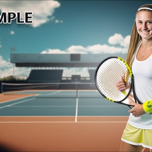 Tennis Court Background V2, Set of 5, Digital Illustrations Sports ...