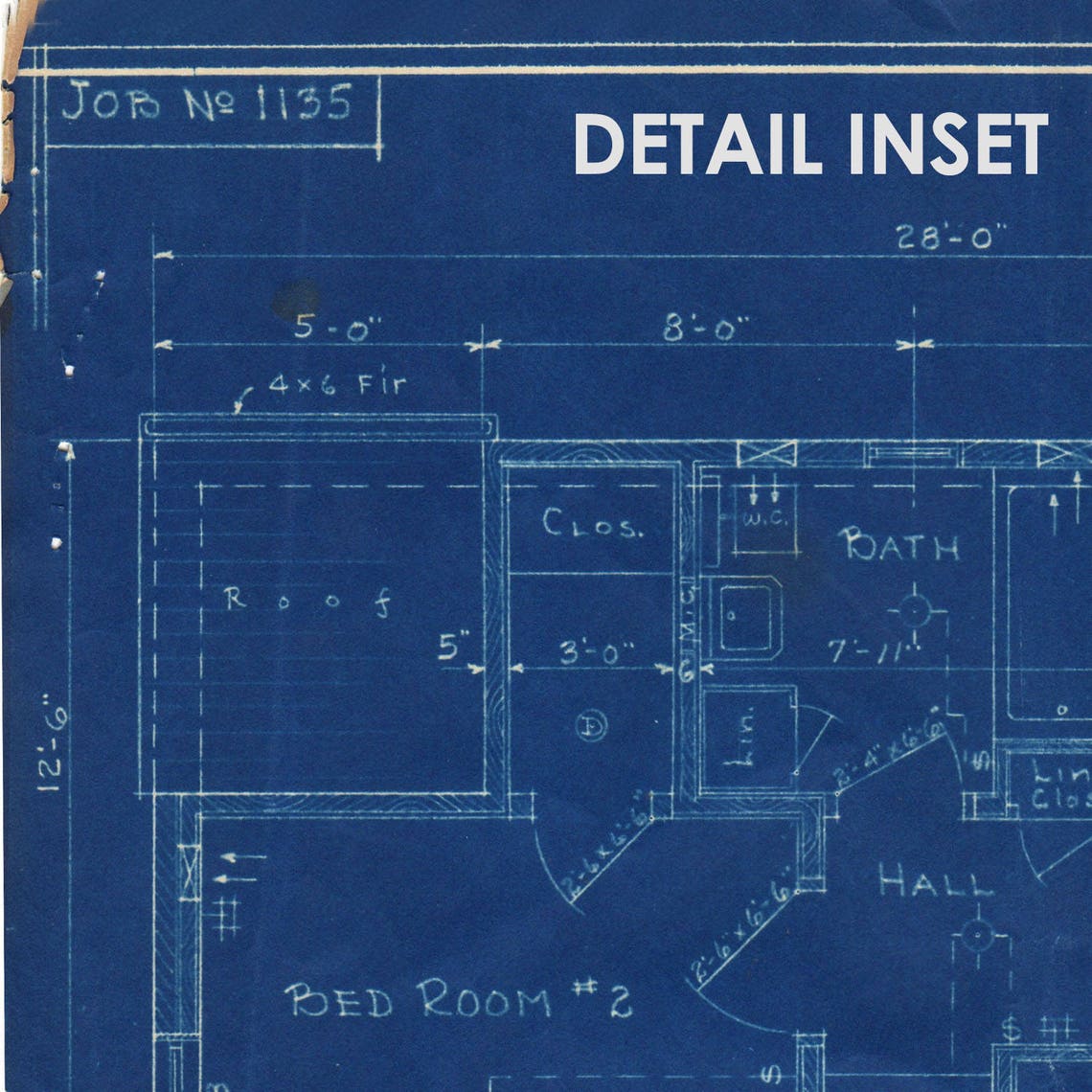 Vintage Hand Drawn Retro Architect's House Blueprints for - Etsy