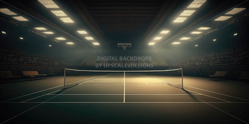 Tennis Court Background V1, Set of 5, Digital Illustrations Sports ...