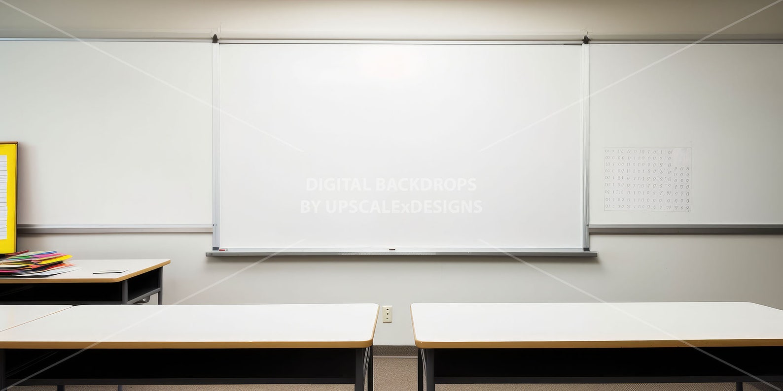 Modern Classroom Interior Backdrop, Set of 5, School Photography ...