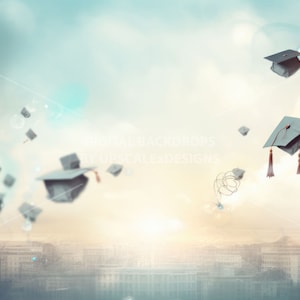 Graduation Virtual Backdrops, Set of 5, School Photography Background ...