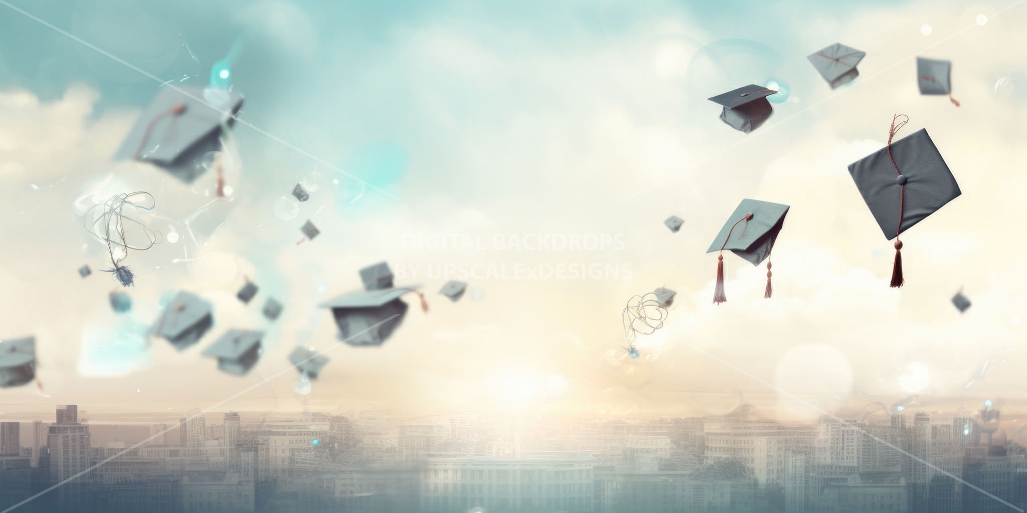 Graduation Virtual Backdrops, Set of 5, School Photography Background ...