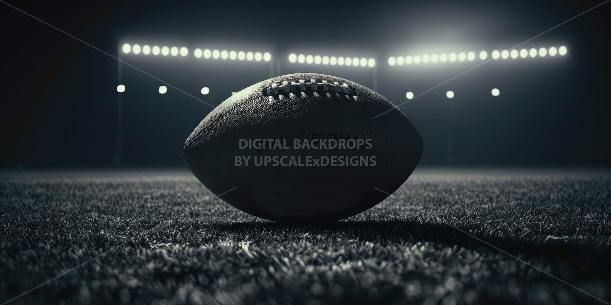 Night Football Field Backdrop V1, Set of 5, Digital Photo Sports ...
