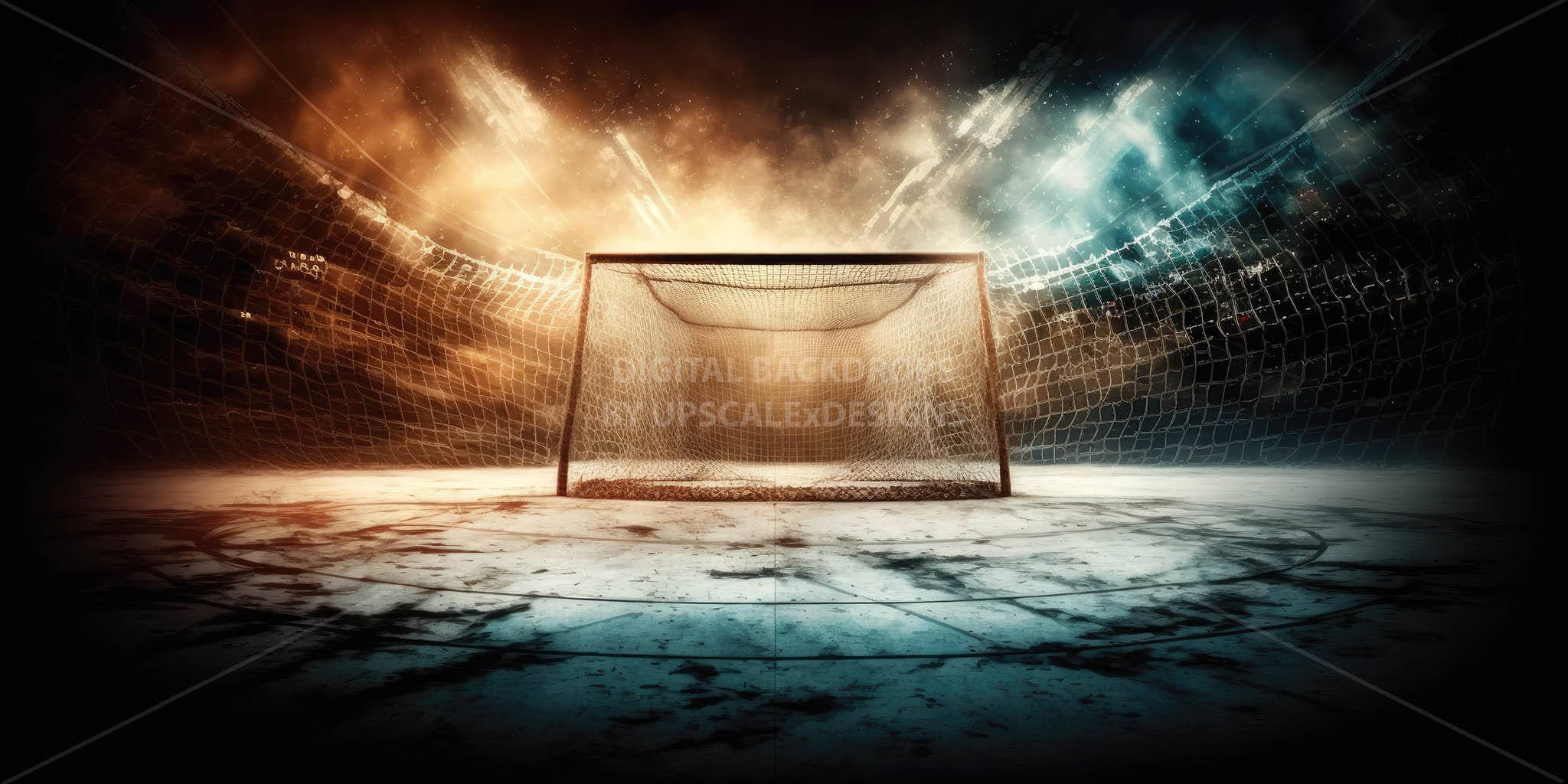 Ice Hockey Rink Backdrop V1, Set of 5, Digital Photo Sports Background ...
