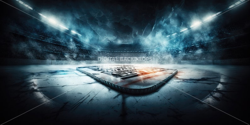 Ice Hockey Rink Background V2, Set of 6, Digital Photo Sports Teams ...