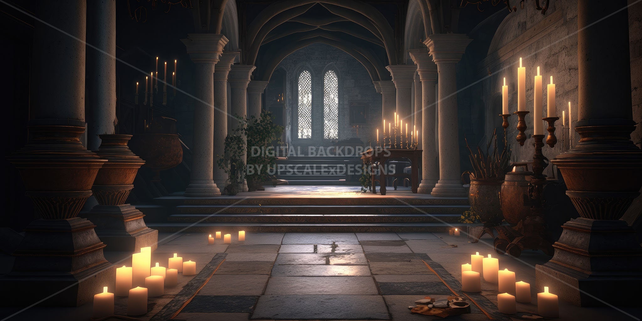 Medieval Fantasy Castle Backdrop Interior V2, Set of 8, Photography ...