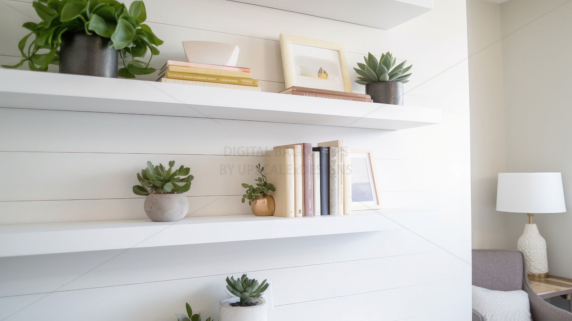 Clean Living Room, Virtual Backgrounds V2, 5 Image Bundle Use for ...