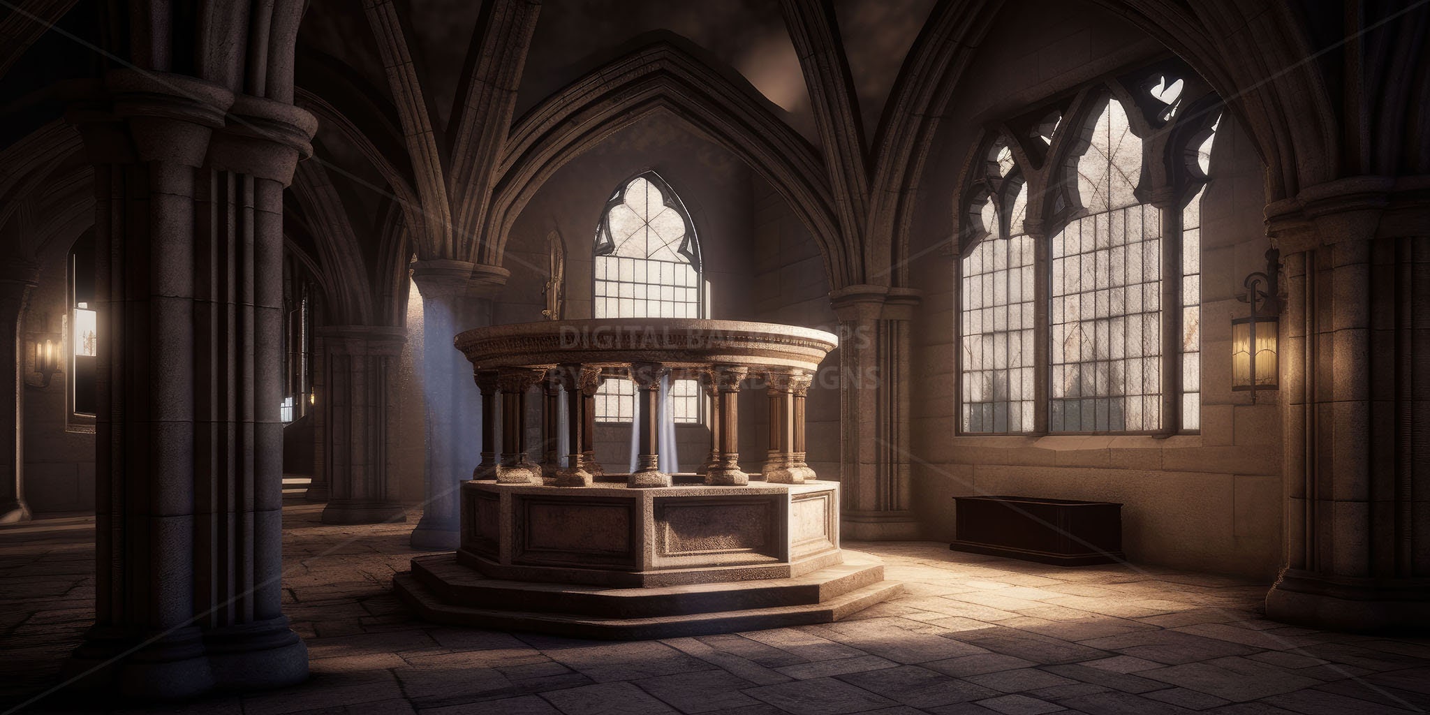 Enchanted Gothic Magical Castle Backgrounds V1, Set of 5, Medieval ...