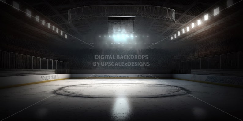 Ice Hockey Rink Background V2, Set of 6, Digital Photo Sports Teams ...