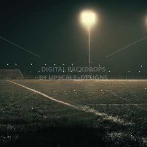 Night Football Field Backdrop V2, Set of 5, Stadium Photography Sports ...