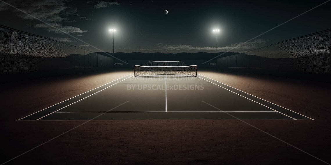 Tennis Court Background V1, Set of 5, Digital Illustrations Sports ...