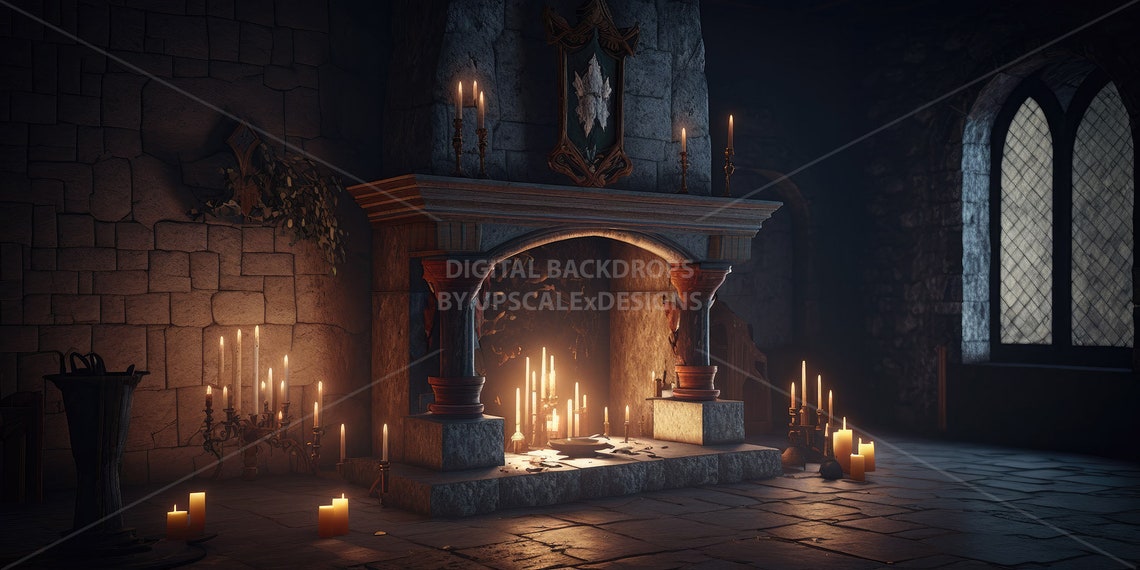 Medieval Fantasy Castle Background V1, Set of 8, Interior Photography ...