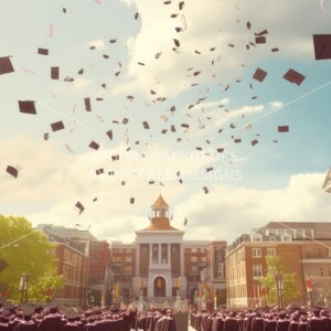 Graduation Virtual Backdrops, Set of 5, School Photography Background ...