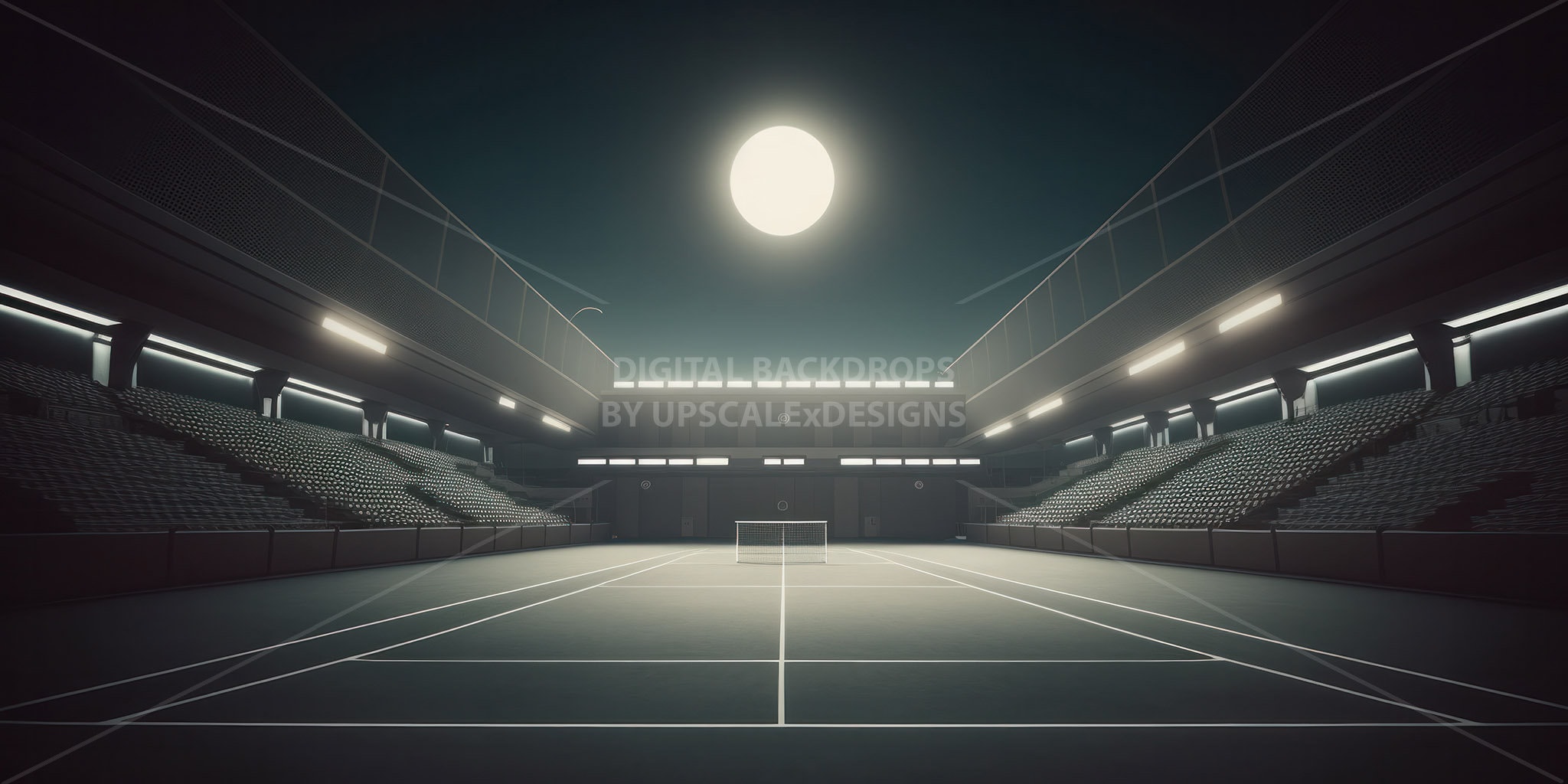 Tennis Court Background V2, Set of 5, Digital Illustrations Sports ...
