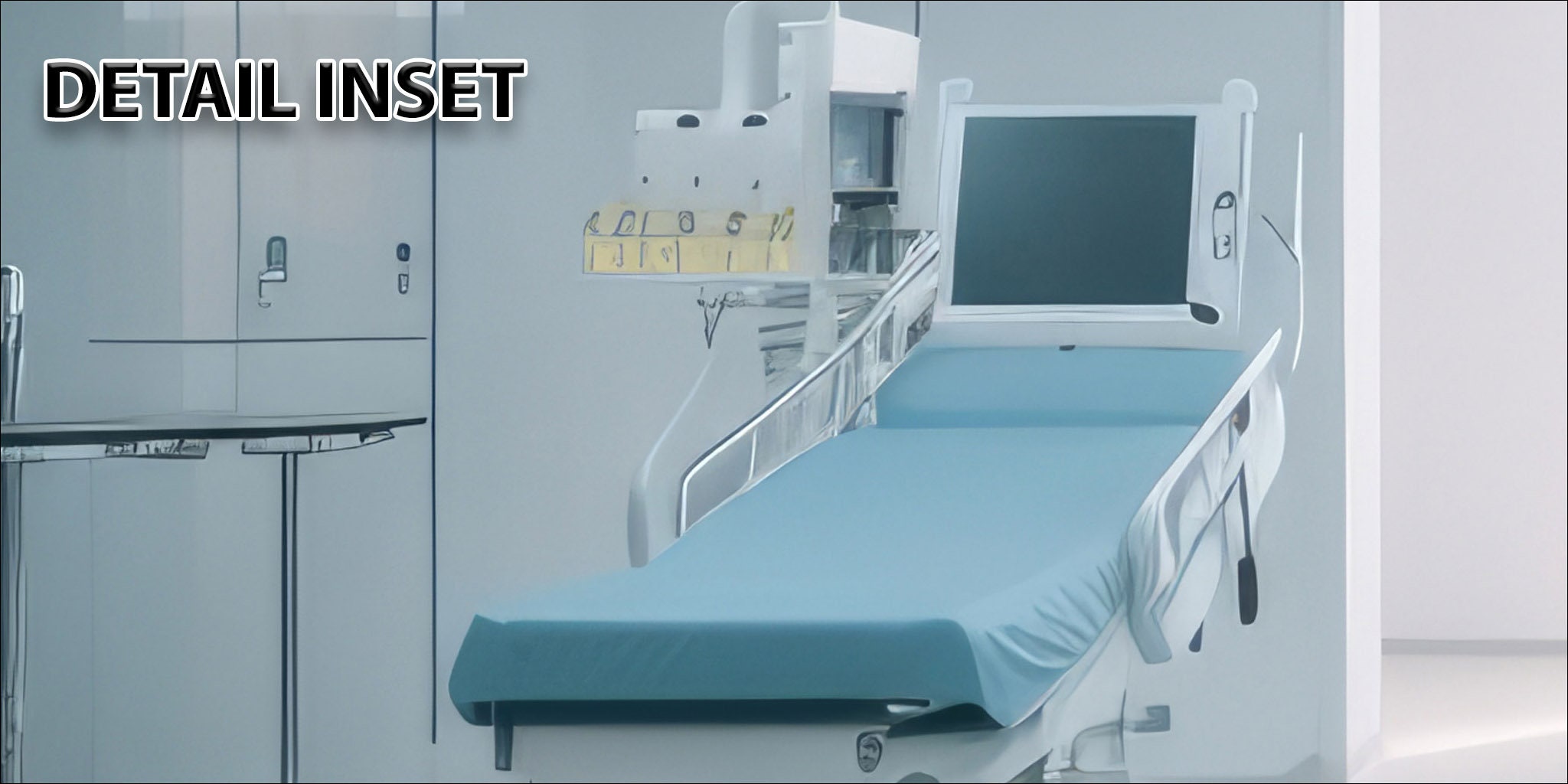 High-tech Hospital Interiors Backdrop V1, Set of 4, Doctors & Nurses ...