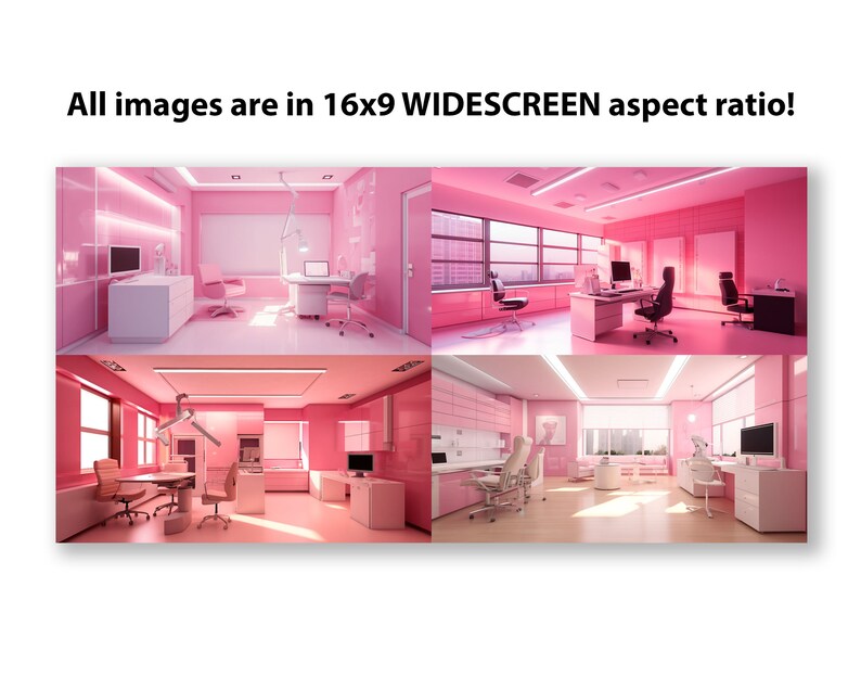 OBGYN Hospital Interiors Backdrop, Set of 4 + Bonus, Doctors & Nurses ...