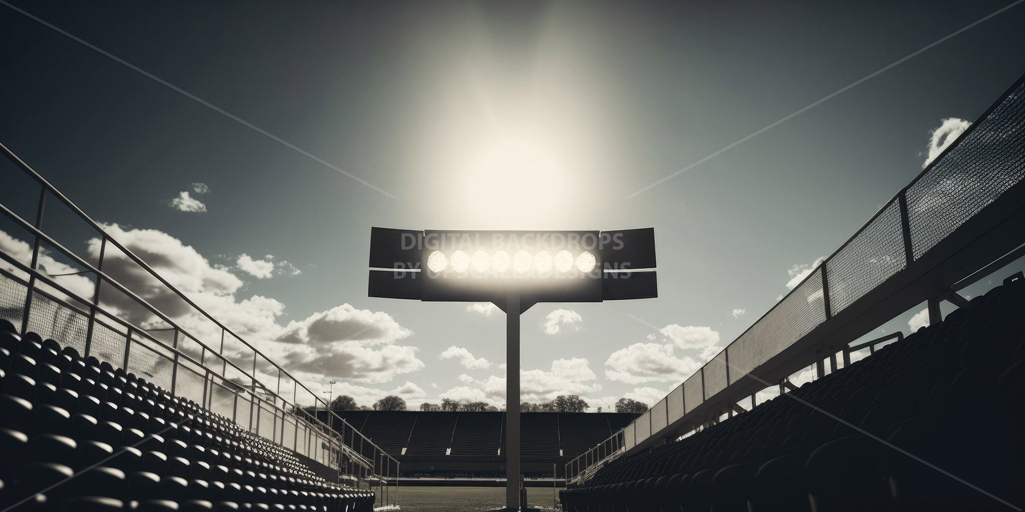 Day Sports Field Arena Backdrop, Set of 5, School Sports Photography ...