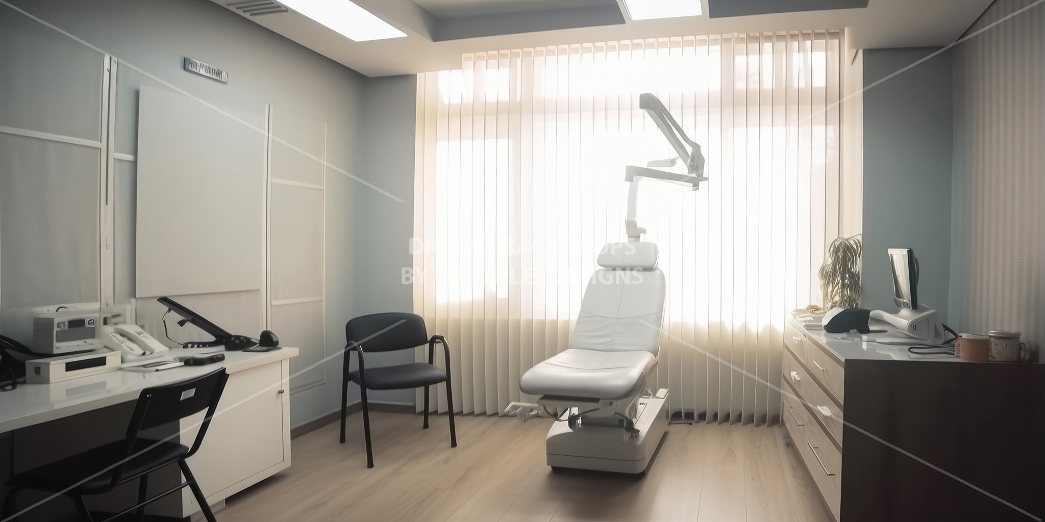 Medical Clinic Interiors Backdrop V2, Set of 4, Doctor Photography ...