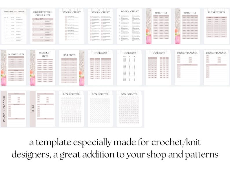 Canva Template Crochet Patterns | Crochet & Knit Patterns Addition With ...
