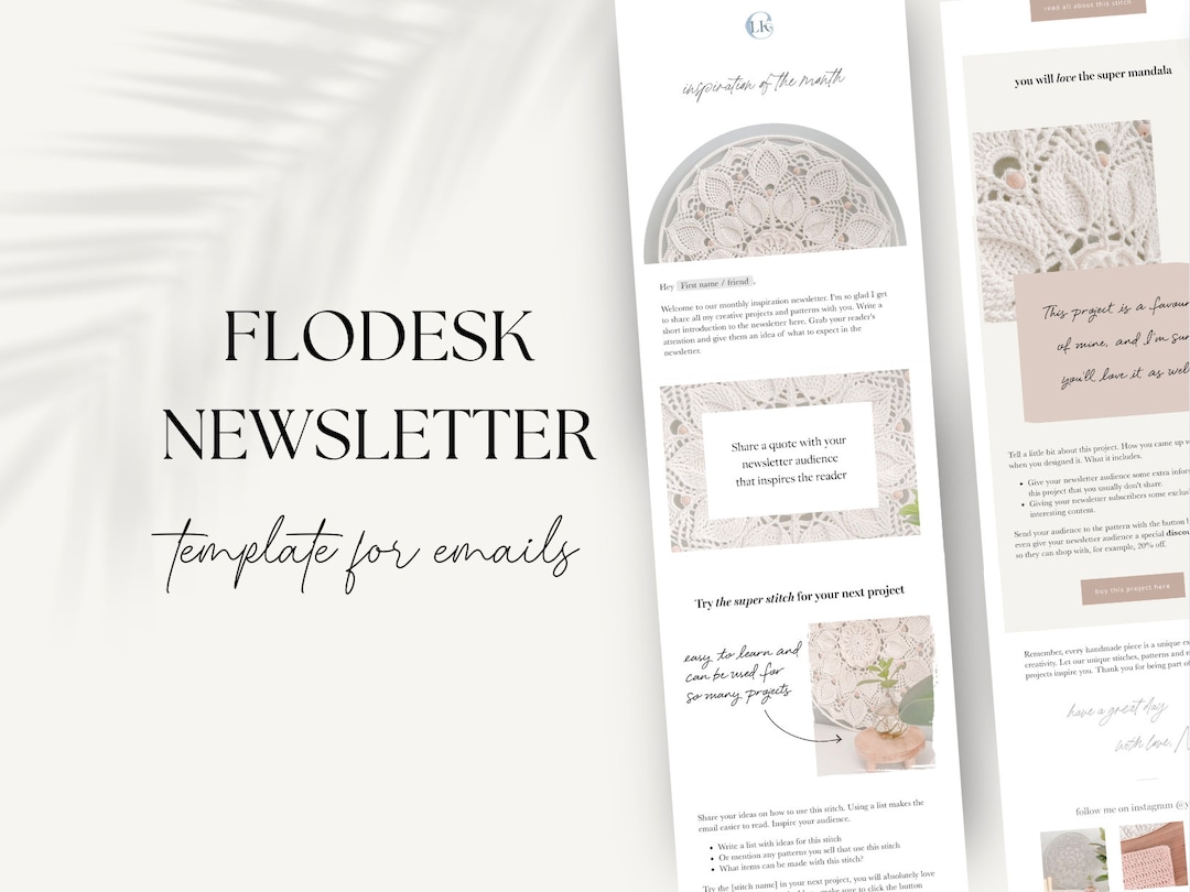 Flodesk Inspiration Newsletter Template | Editable Flodesk Template ...