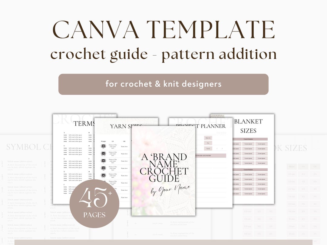 Canva Template Crochet Patterns | Crochet & Knit Patterns Addition With ...