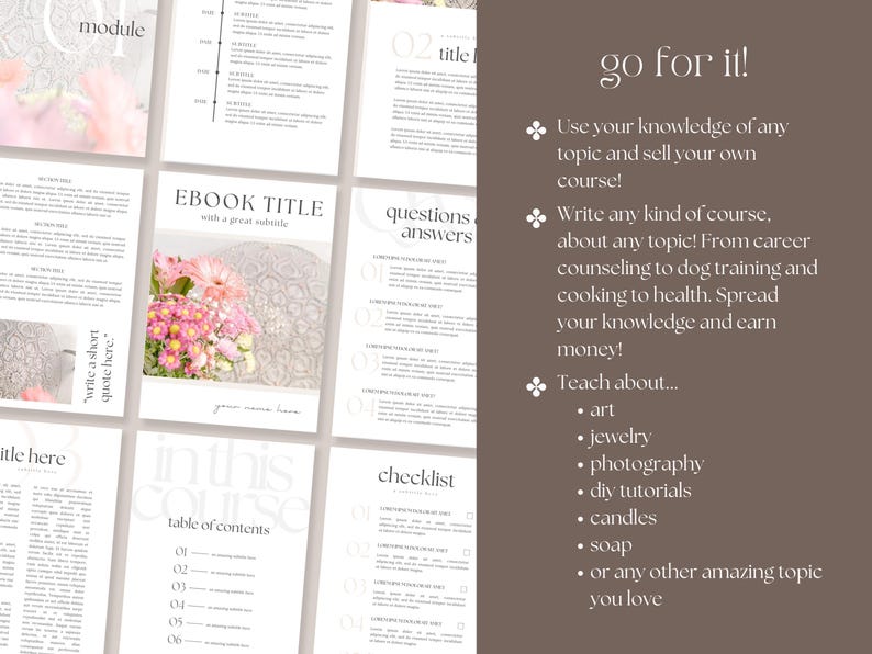 Canva Template for Ebooks and Courses | Create Your Own Courses and ...