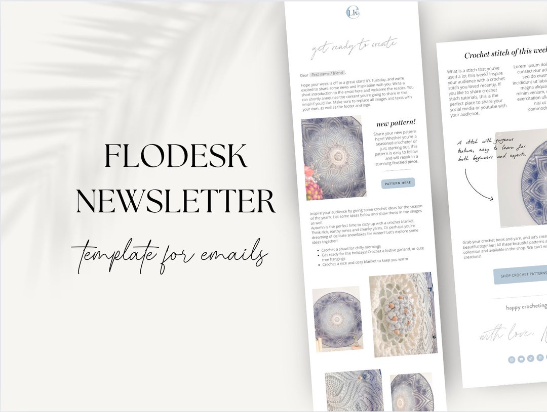 Flodesk Newsletter Template | Editable Flodesk Template | Newsletter ...