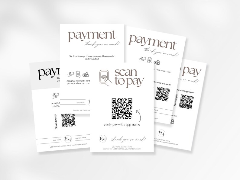 Template for Payment Display | Craft Market Paying Sign | Display ...