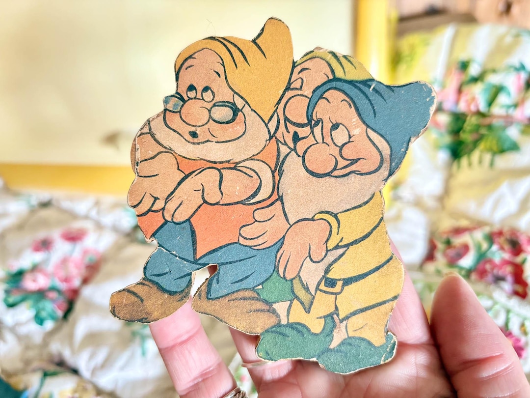 Vintage Seven Dwarfs /vintage Wooden Elf/vintage Wooden Gnome /vintage ...