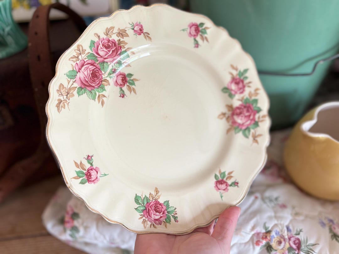 Vintage Plate /rose China/floral Plate /vintage China /vintage Decor ...