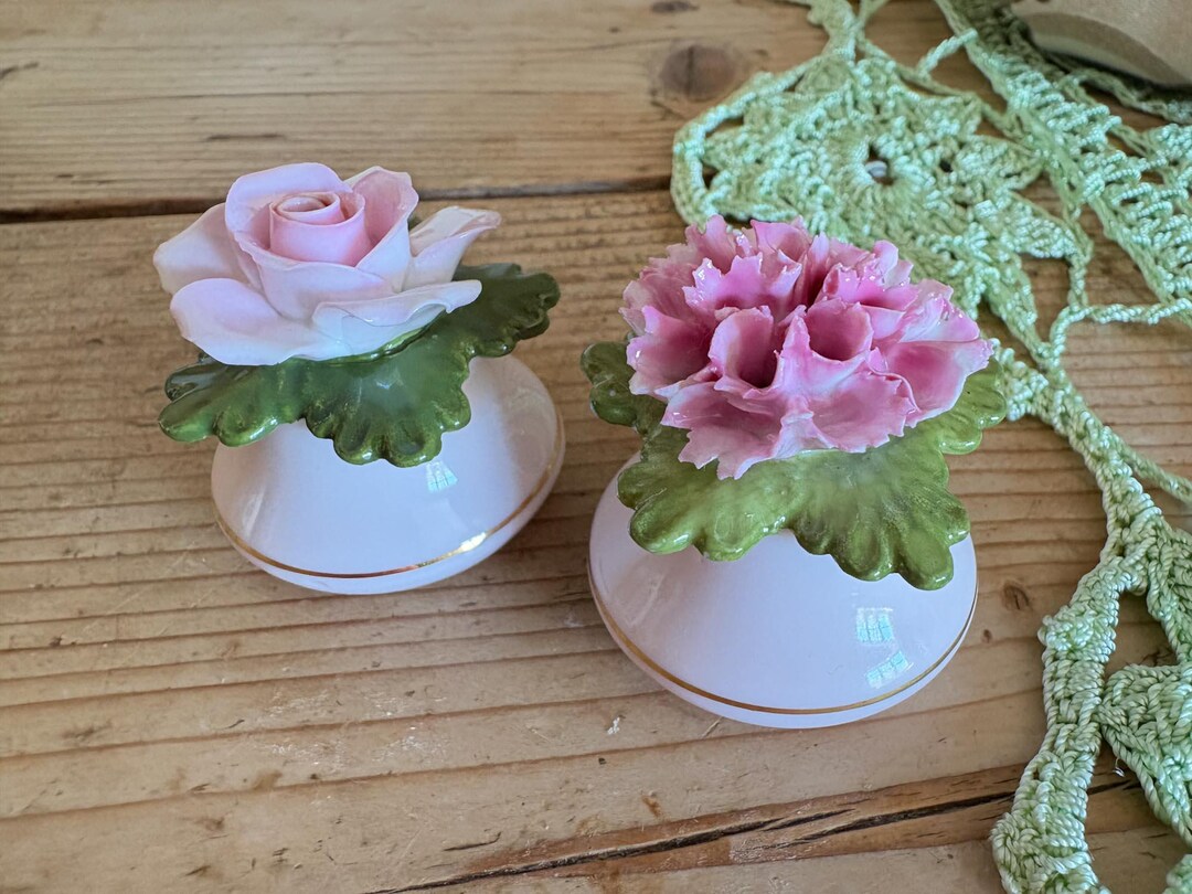Vintage Aynsley China Cruet Set: Floral Salt & Pepper Shakers - Etsy