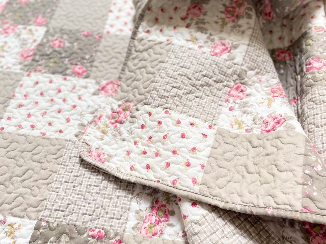 Patchwork Quilt, Throw, Single Quilt ,quilt Bedcover, Vintage Quilt, Blanket ,bedding - Etsy