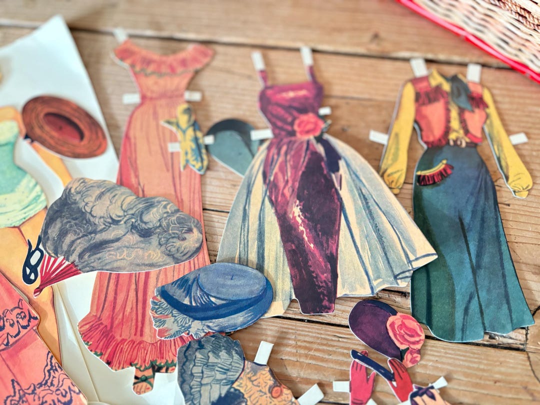 Vintage Paper Doll, Paper Doll Dresses, Vintage Decor - Etsy