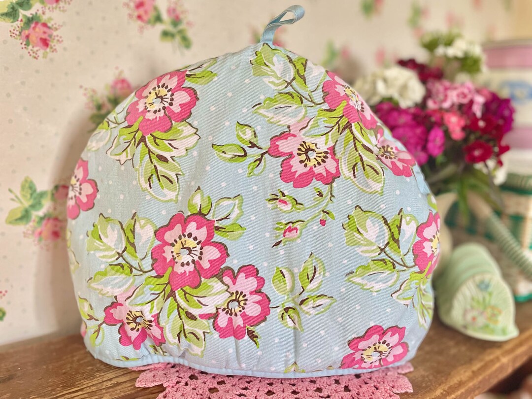 Vintage Style Tea Cosy/pink Floral Tea Cosy /quilted Tea Cosy Cover ...