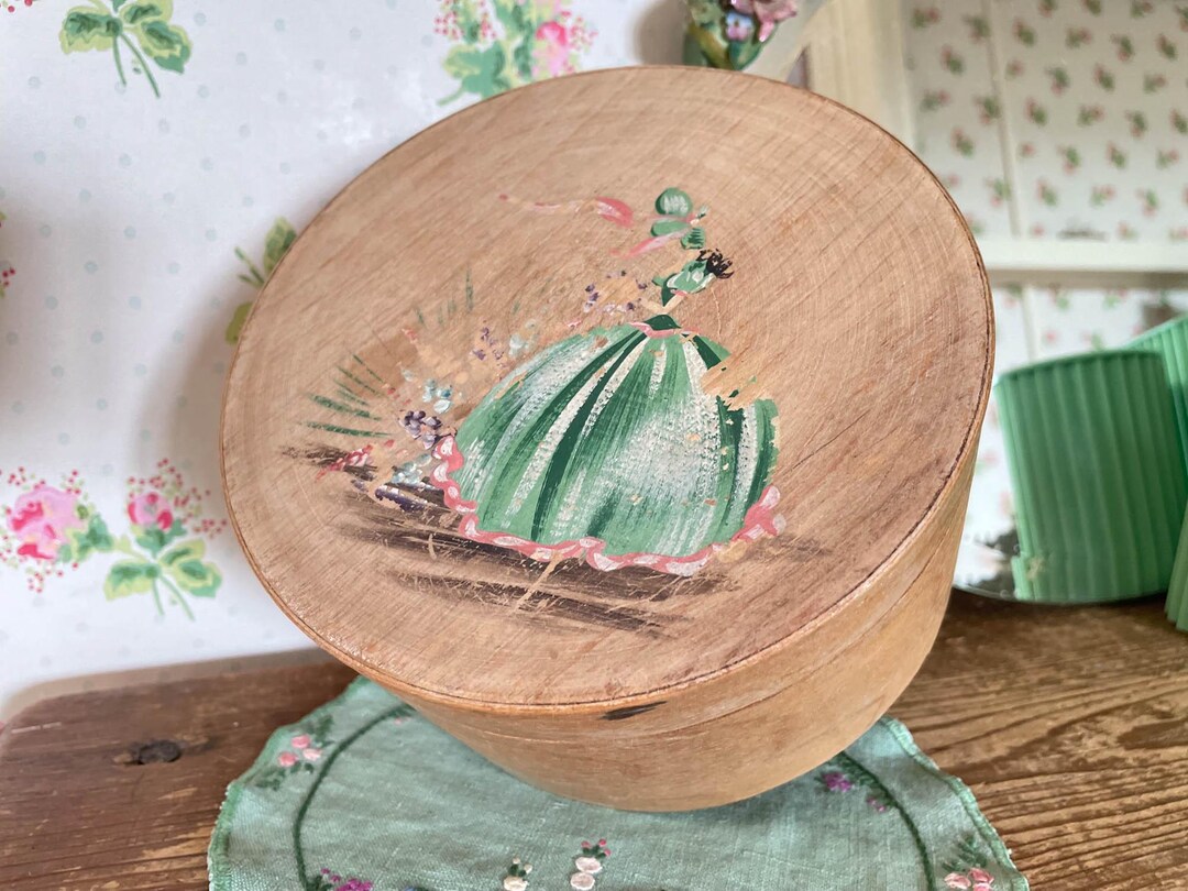 Vintage Box/crinoline Lady Box/hand Painted /mothers Day Gift / Vintage ...
