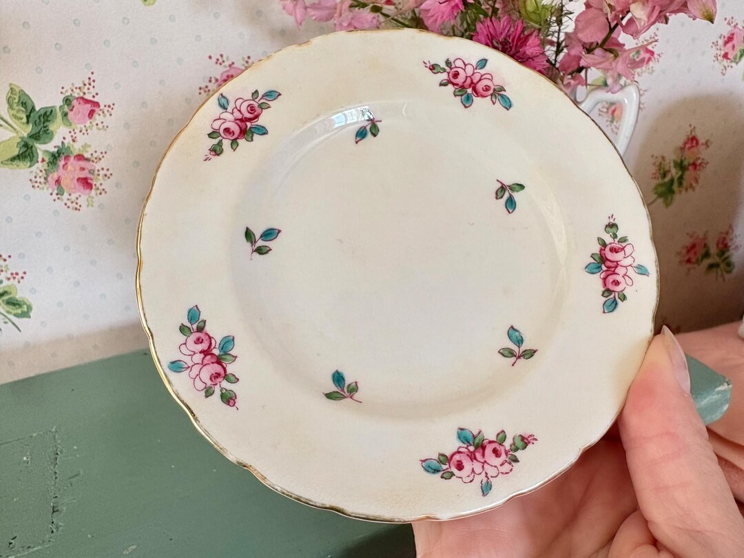 Vintage Rose China Plate: Floral Decor, Sandwich Serving Plate - Etsy