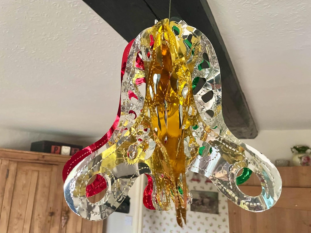 Vintage Christmas Foil Decoration/christmas Ceiling Decorations/foil ...