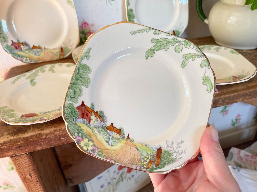Vintage Plates /art Deco Plates/vintage China /vintage Decor/serving ...