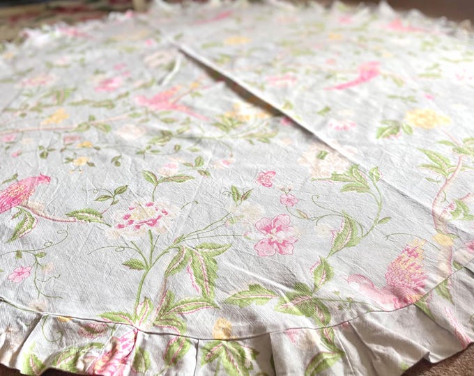 Vintage Round Tablecloth/round Tablecloth/large Tablecloth /round Linen ...