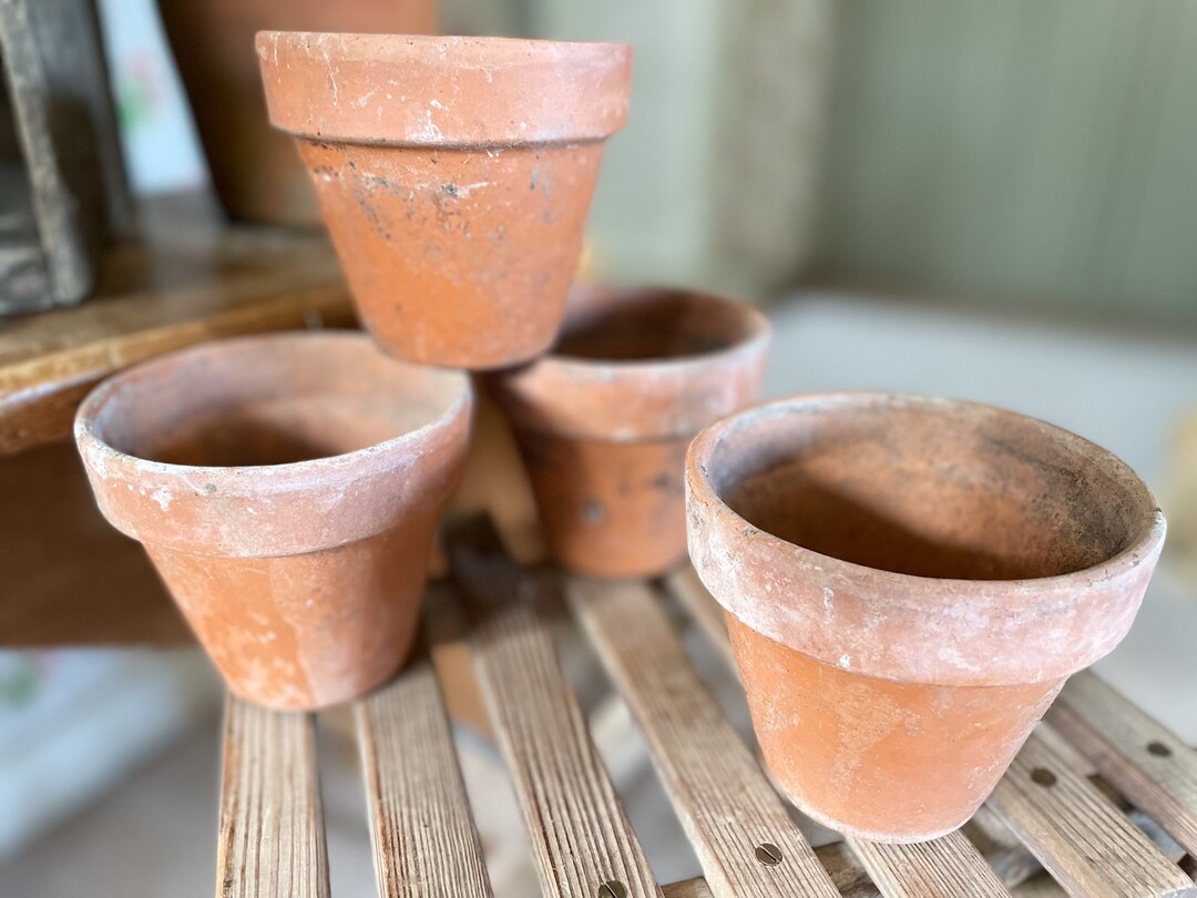 Vintage Clay Pots, Clay Plant Pots, Vintage Gardenalia, Terracotta Pots ...