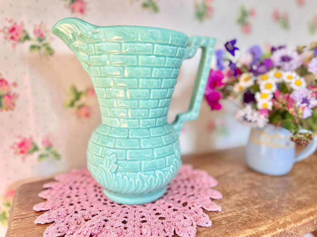 Vintage Jug, Vintage Green Jug, Dartmouth Pottery Jug, Vintage Decor ...