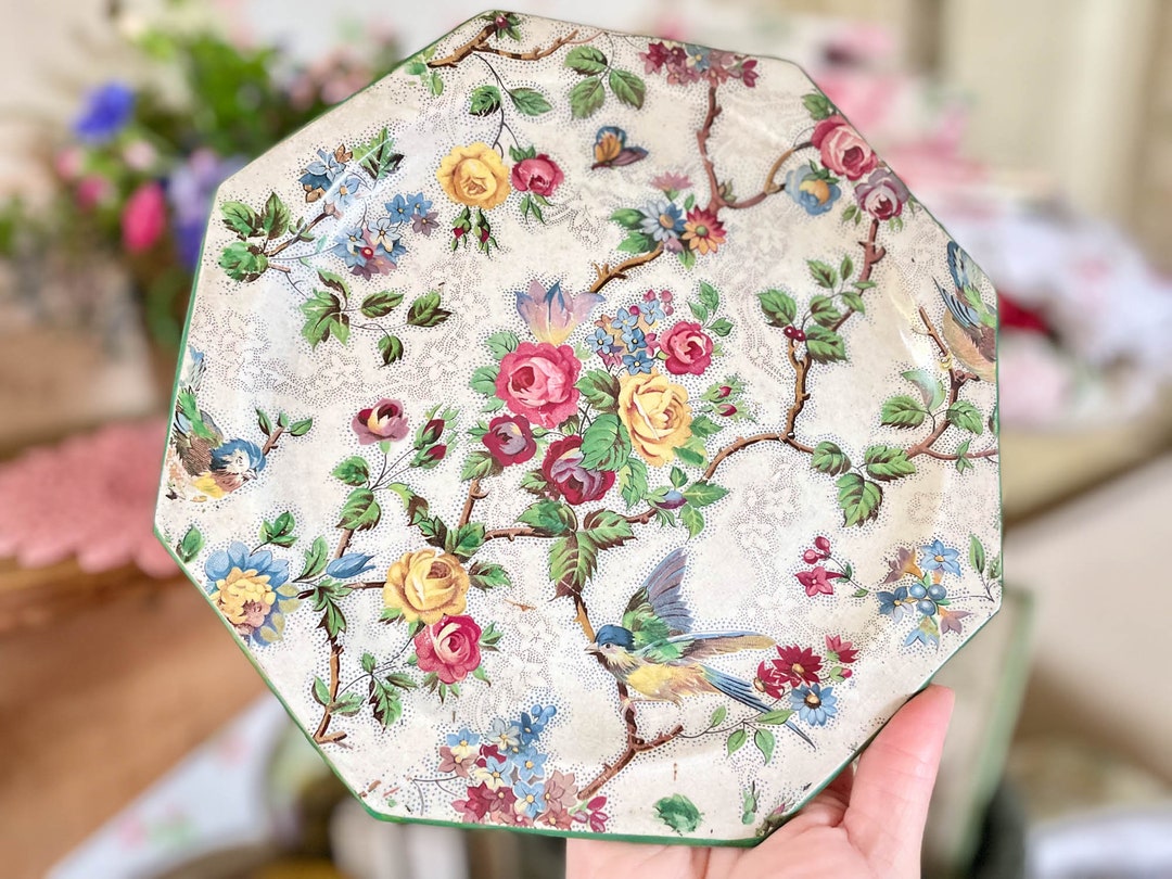 Vintage Chintz Plate /vintage China /wedding China /chintz Serving ...