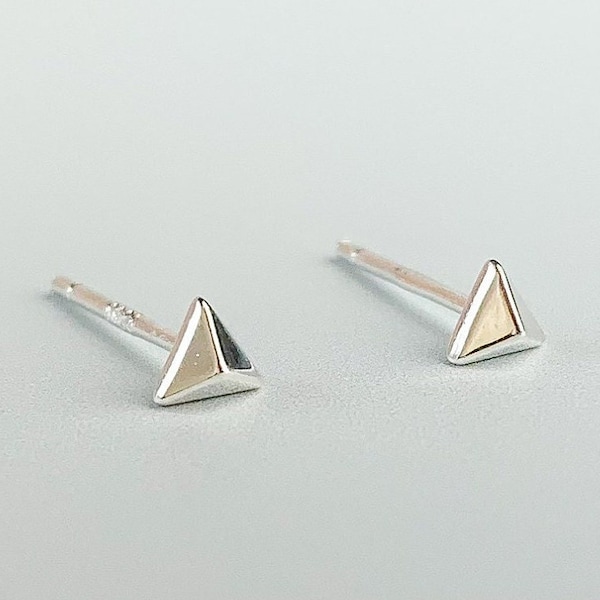 Pyramid Stud Earring - Etsy UK