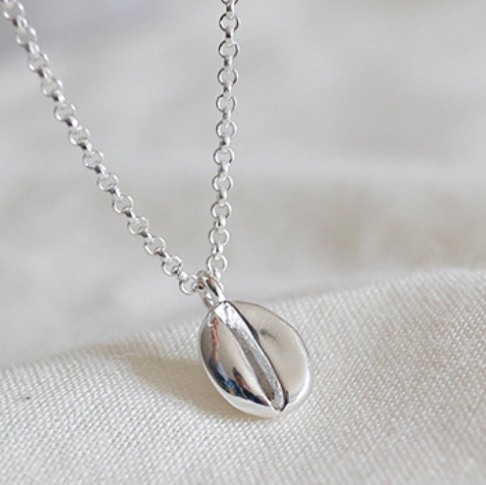 Sterling Silver Pendant Necklace Delicate Silver Necklace - Etsy UK