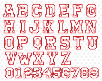 Baseball letters | Etsy