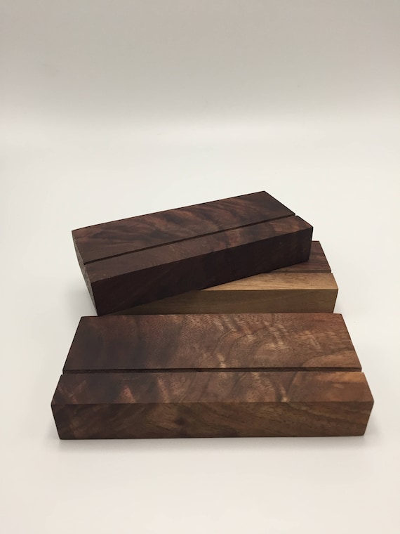 Walnut Photo Holder Set of 3 - Etsy