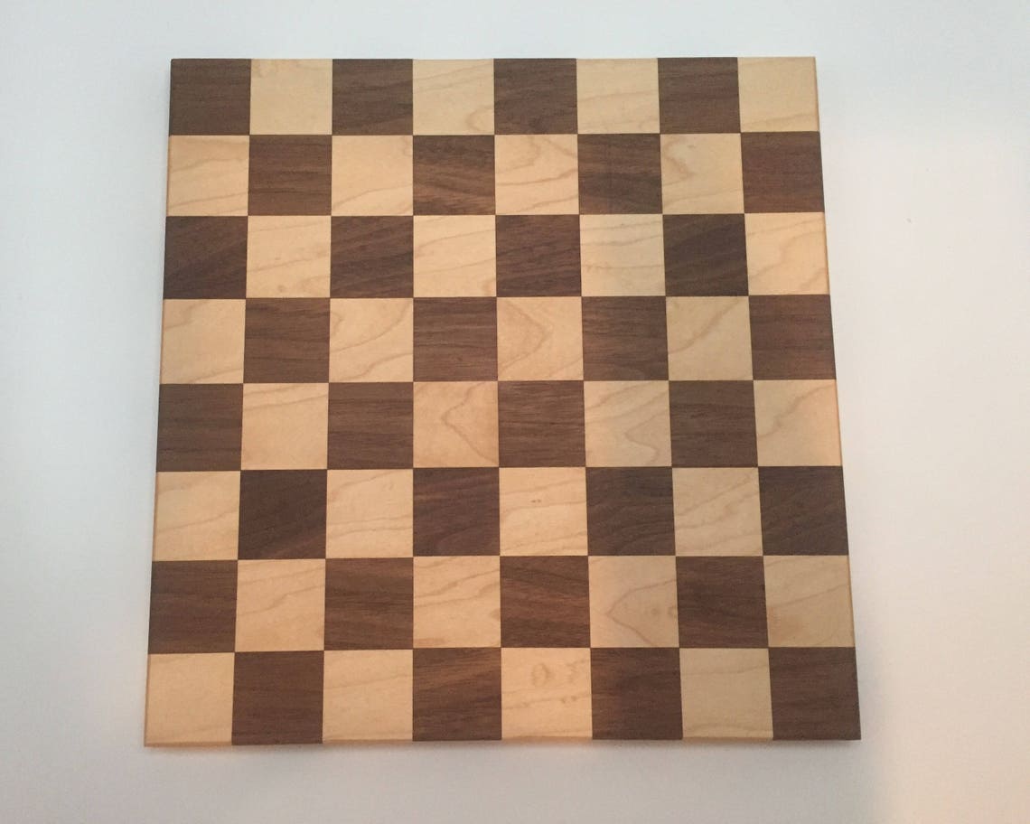 Handmade Walnut and Maple Checkerboard or Chessboard With Checkers - Etsy