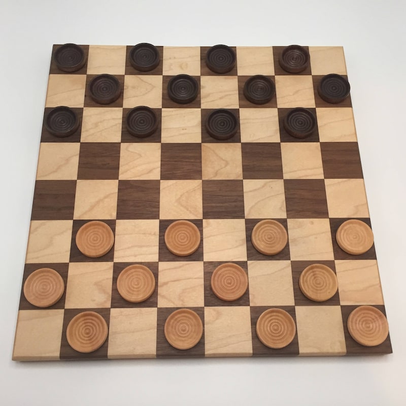Wood Checker Board - Etsy