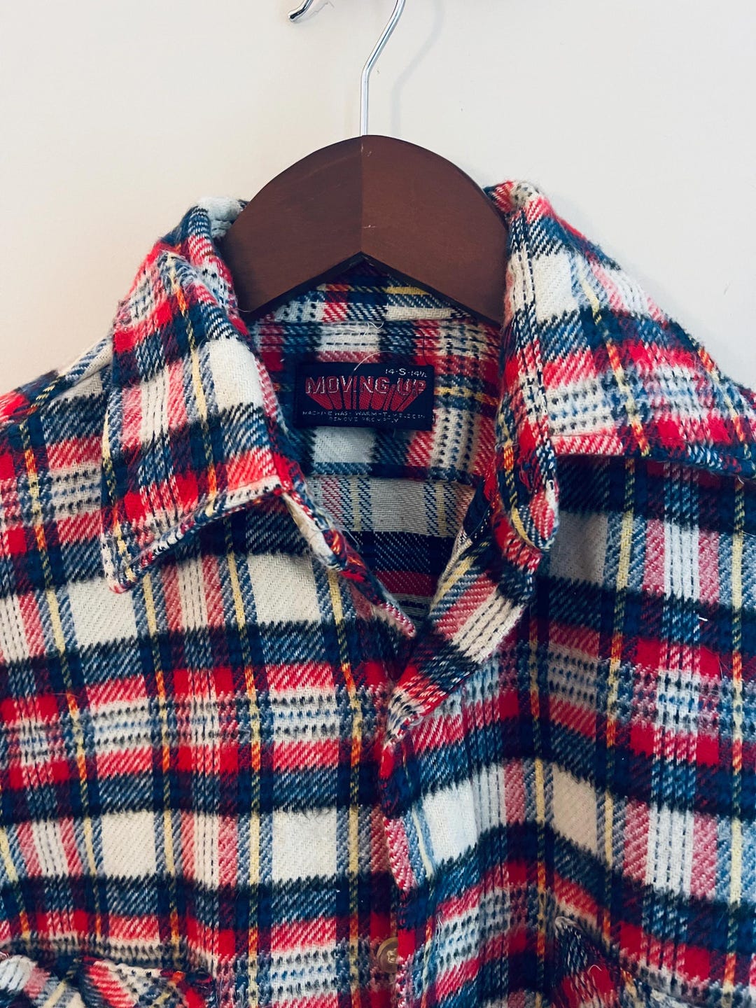 Vintage 1970's Plaid Flannel Shirt S - Etsy