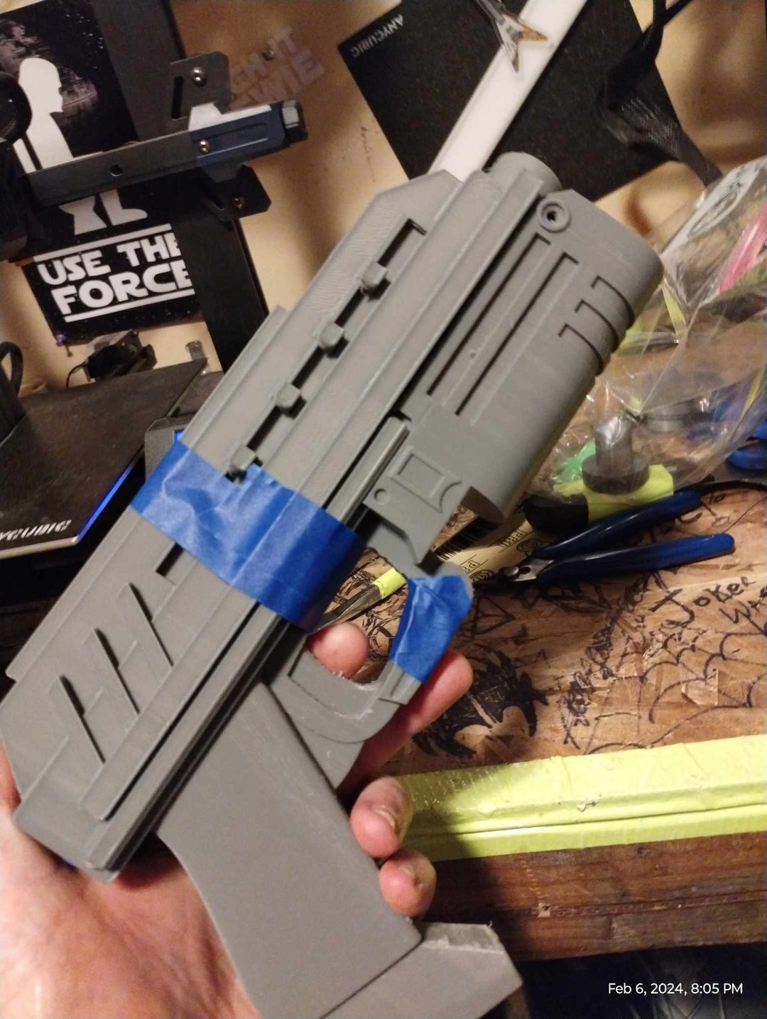 1/1 Clone Blaster With Attachment DIY Kit Cosplay Accessory 3D Printed ...